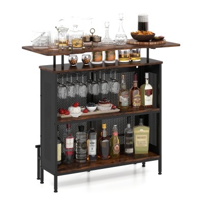 Bartisch Küche Küchentheke mit Stauraum und Fußstütze Theke Bar mit ...