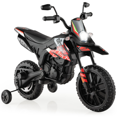 12V Kinder Elektro Motorrad mit Stützrädern Aprilia Lizensiertes ...